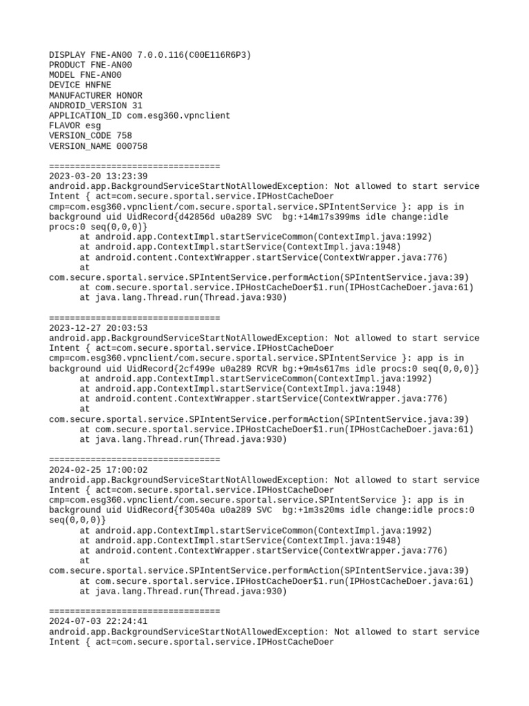 VPN Esg Error | PDF