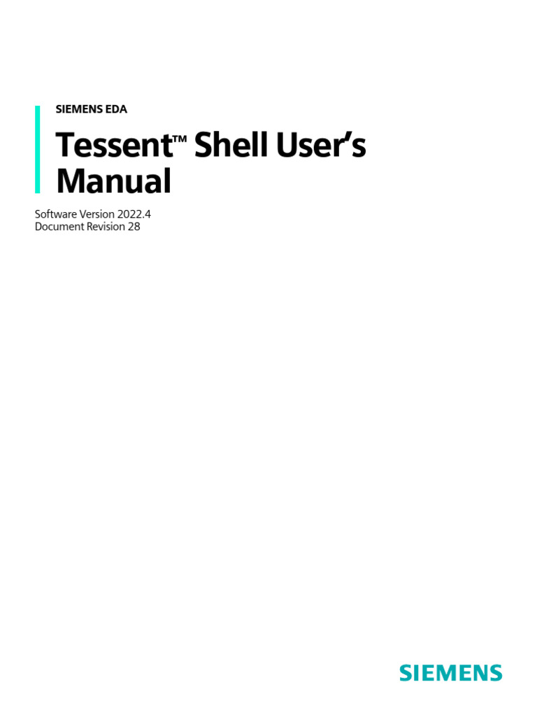 Mentor Tessent Shell User's 2022 | PDF
