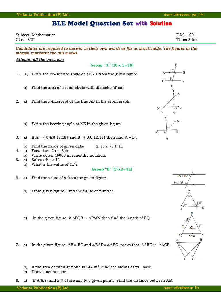 Ble Model Questions With Solution 20220326095807 | PDF