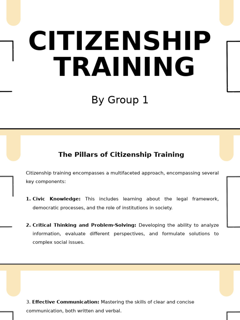 Citizenship Training | PDF