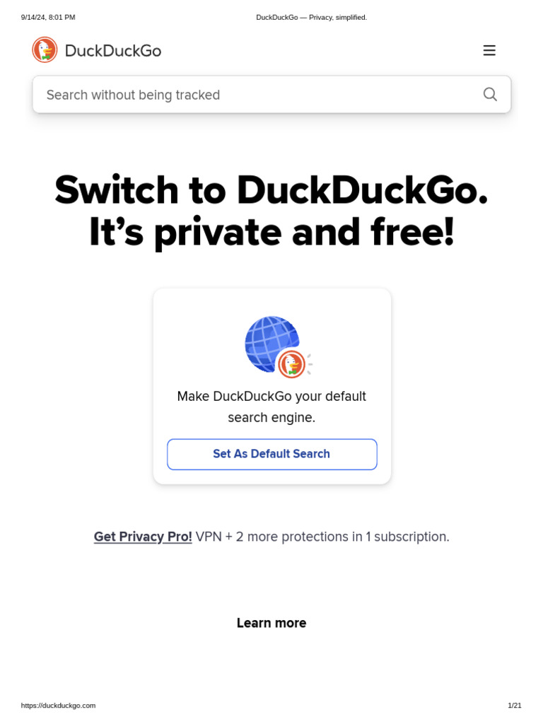 DuckDuckGo - Privacy, Simplified | PDF