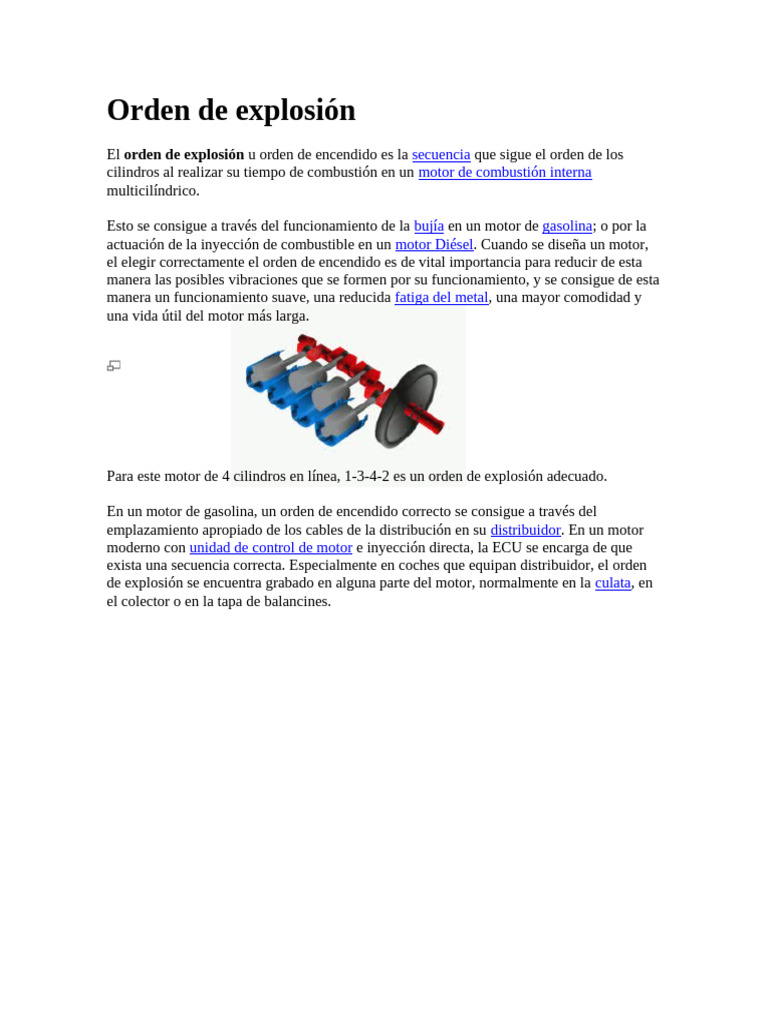 Orden de explosión | PDF