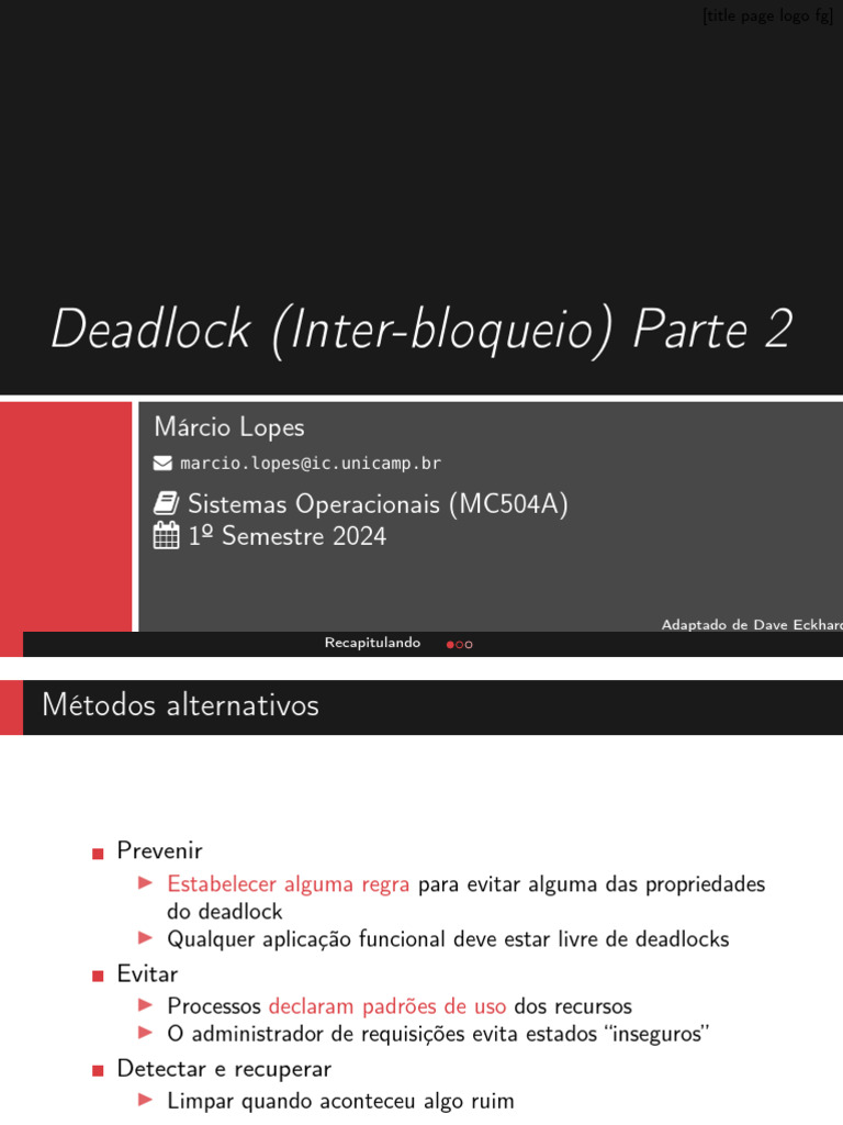 Deadlock Parte 2 | PDF