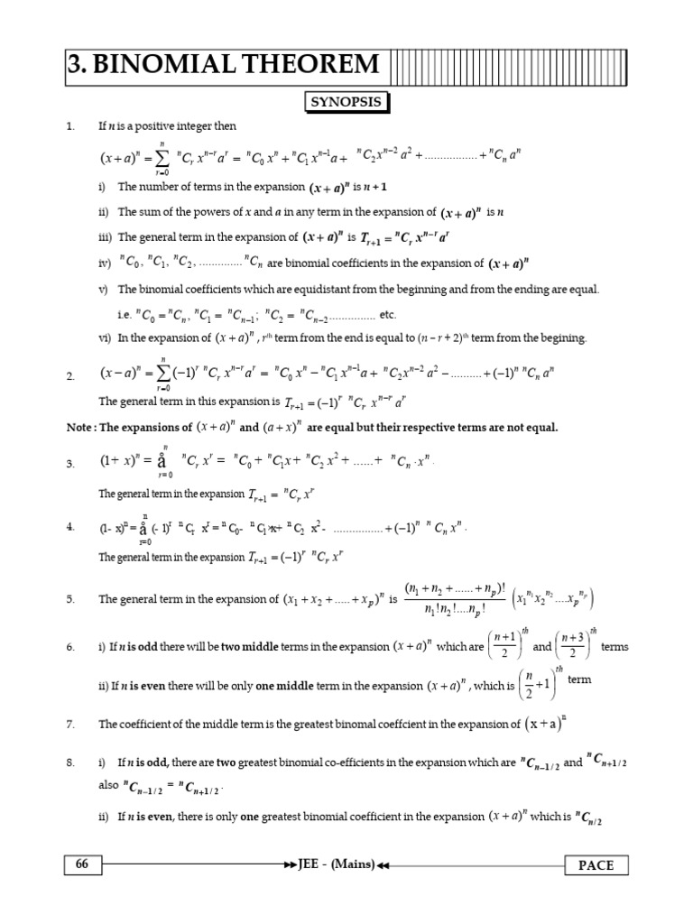 Binomial Theorem | PDF