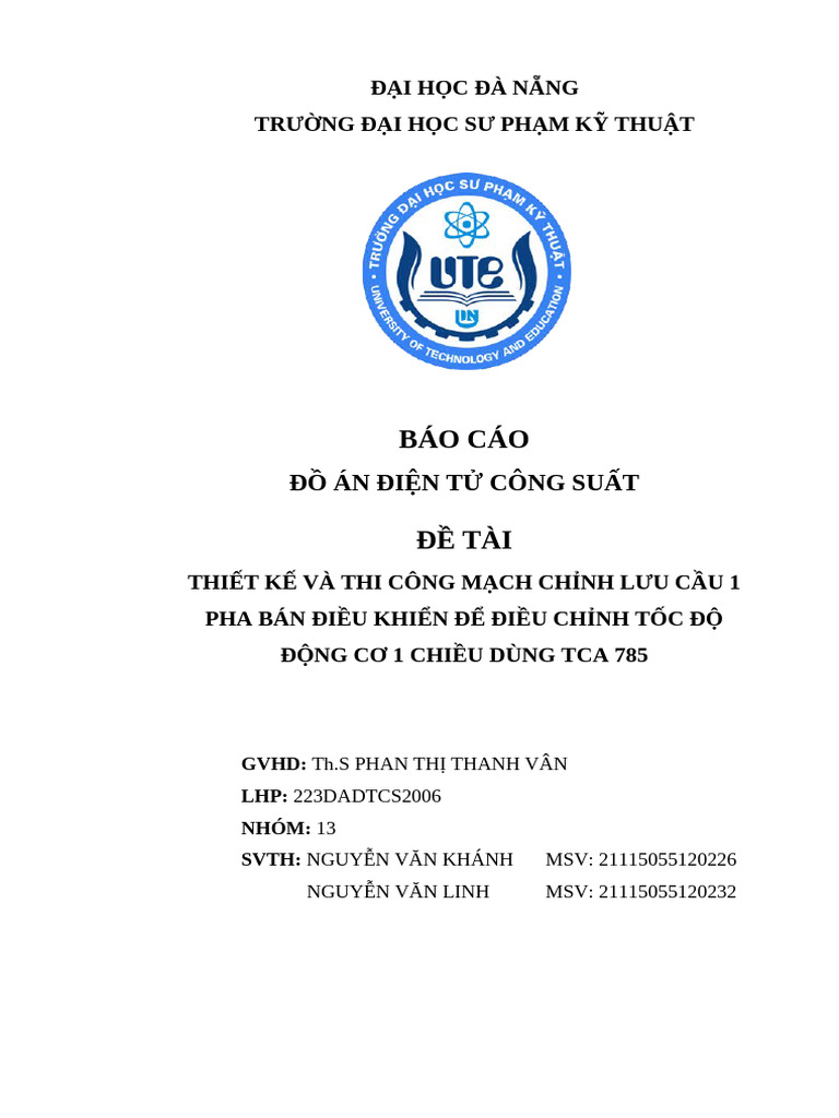 Baocao DADTCS | PDF