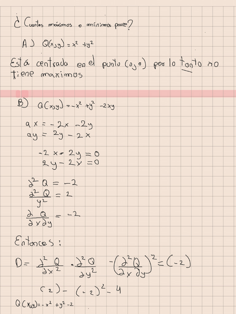 Tarea de Matemática Formas Cuadraticas | PDF