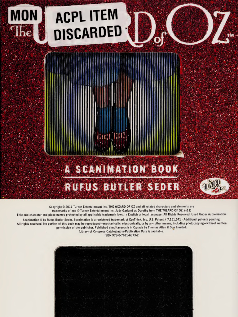 The Wizard of Oz - A Scanimation Book - Seder, Rufus Butler | PDF