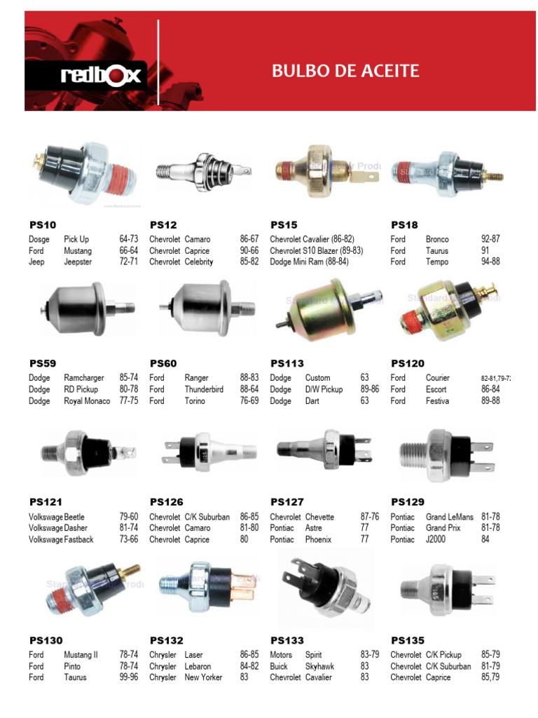 Bulbos Aceite | PDF | Motores generales | Industria automotriz
