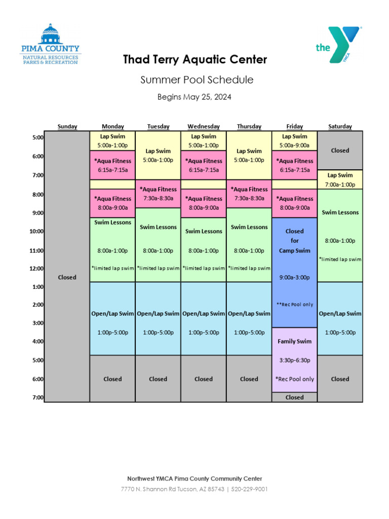 Pool Schedule PDF | PDF