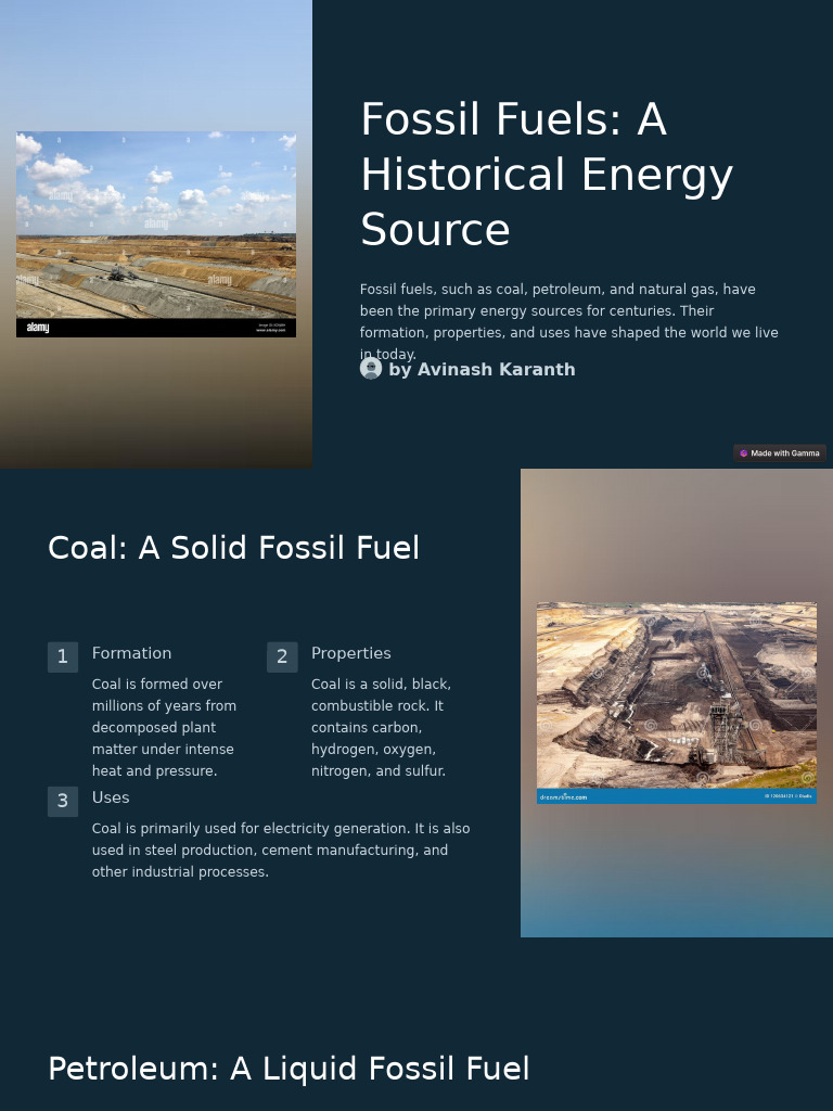 Fossil Fuels A Historical Energy Source | PDF