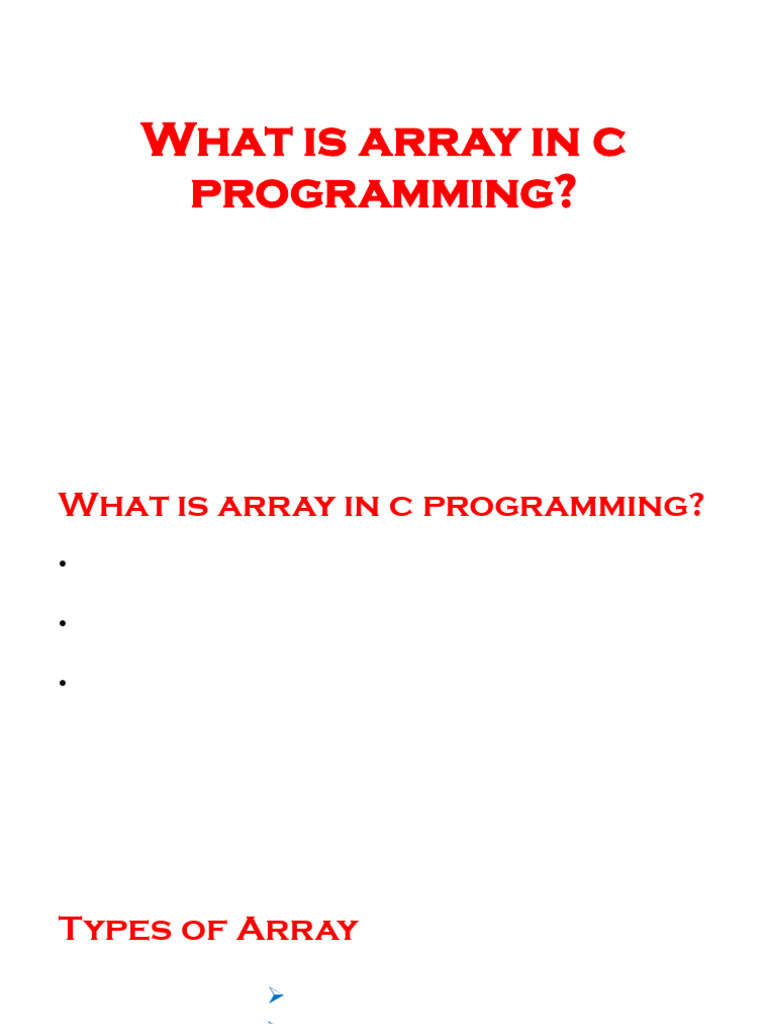 What is array in c | PDF