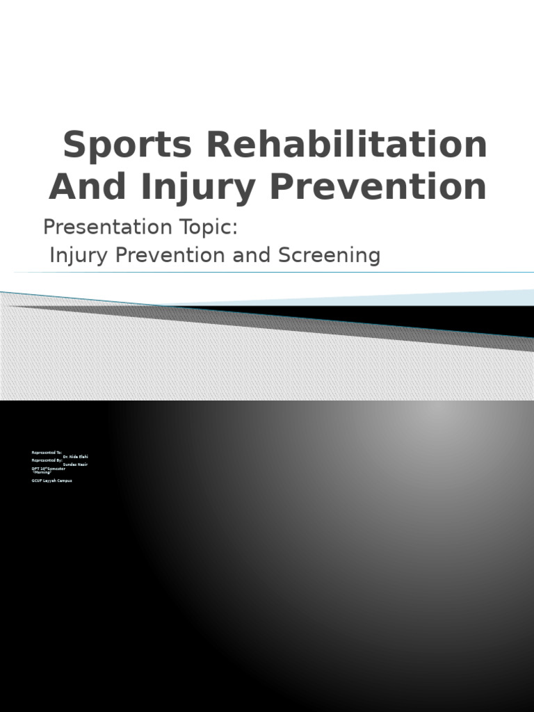 Sports Rehabilitation and Injury Prevention-1 | PDF