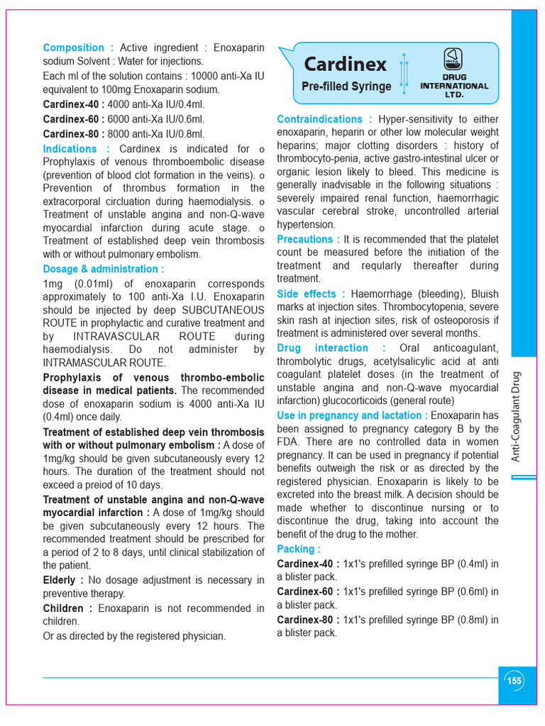 Cardinex | PDF | Thrombosis | Self-Improvement