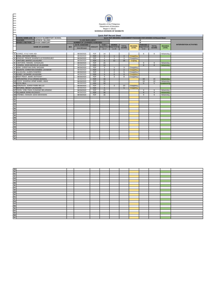 RAP-RECORD-SHEET | PDF