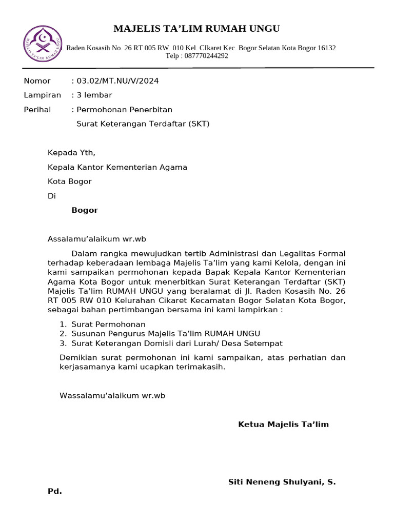 SP Penerbitan SKT | PDF