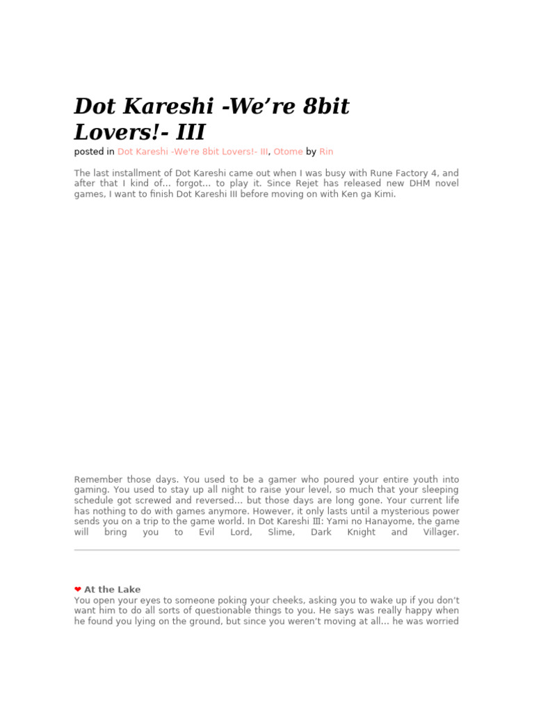 Dot Kareshi III | PDF