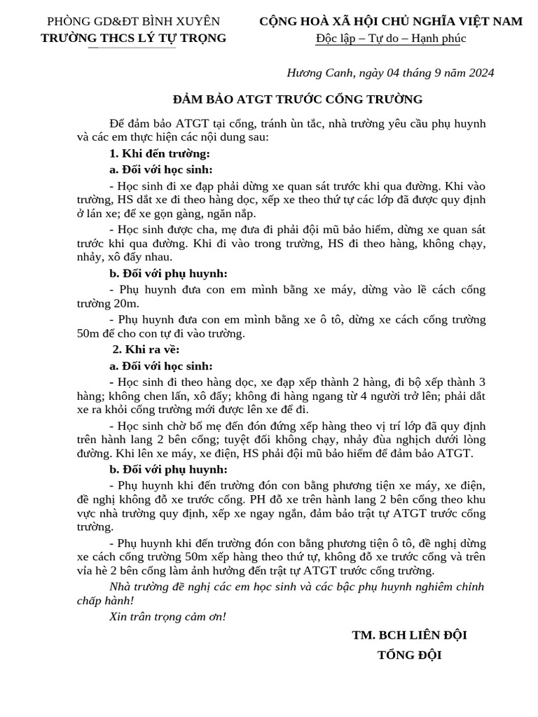 Atgt C NG Trư NG | PDF