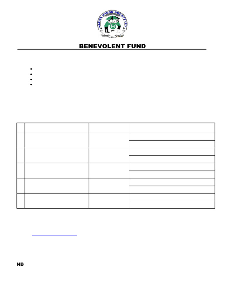 Benevolent Form | PDF