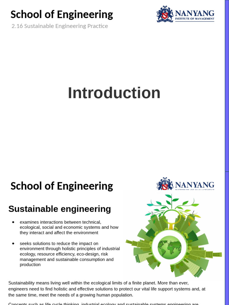 1 Introduction To Sustainable Engineering | PDF