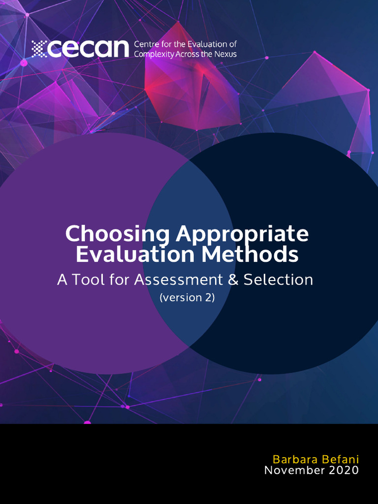 Choosing Appropriate Evaluation Methods | PDF
