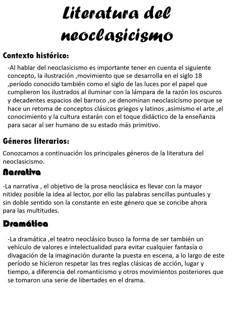 Literatura Del Neoclasicismo) | PDF | Era de iluminacion | Molière