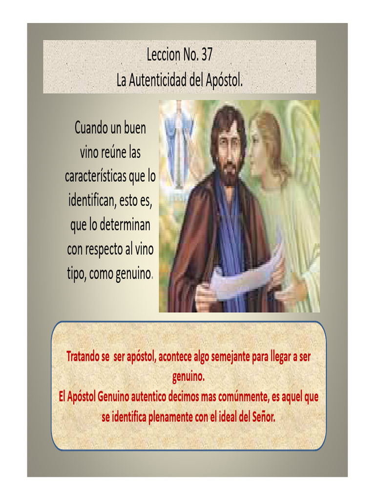 37 Leccion No 37 Autenticidad Del Apostol Pdf