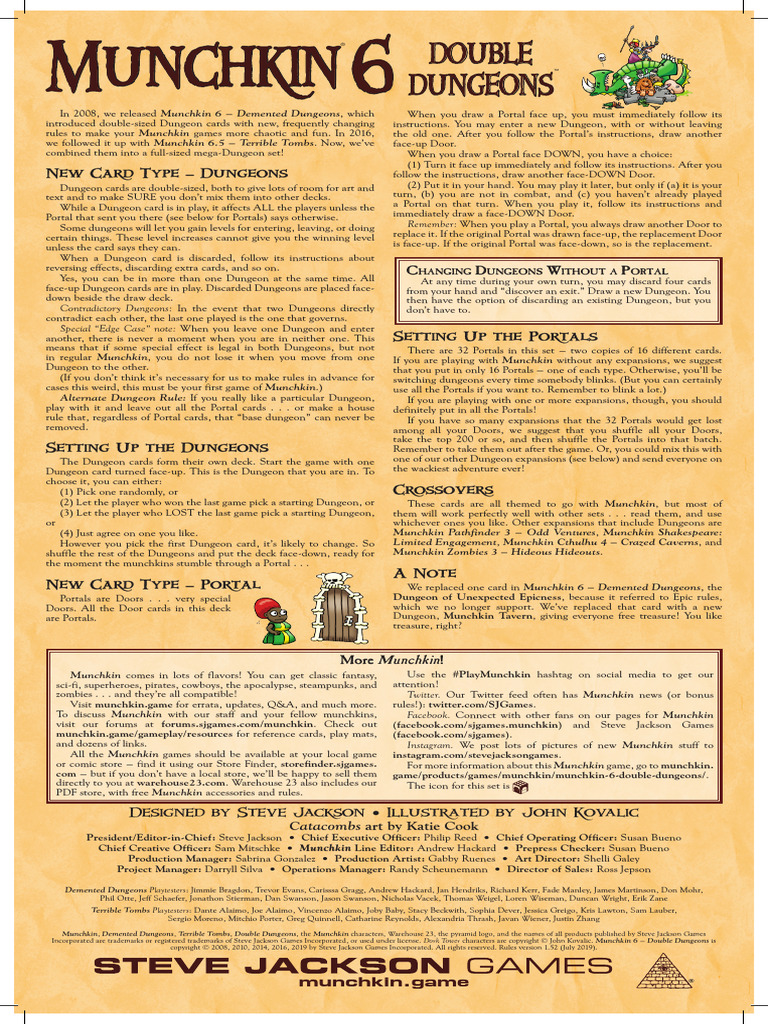 Munchkin 6 Double Dungeons | PDF