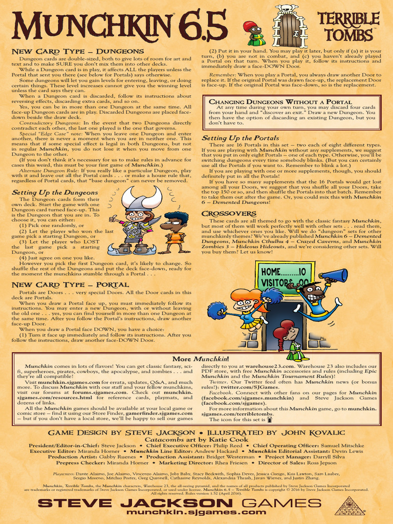 Munchkin 6.5 - Terrible Tombs | PDF