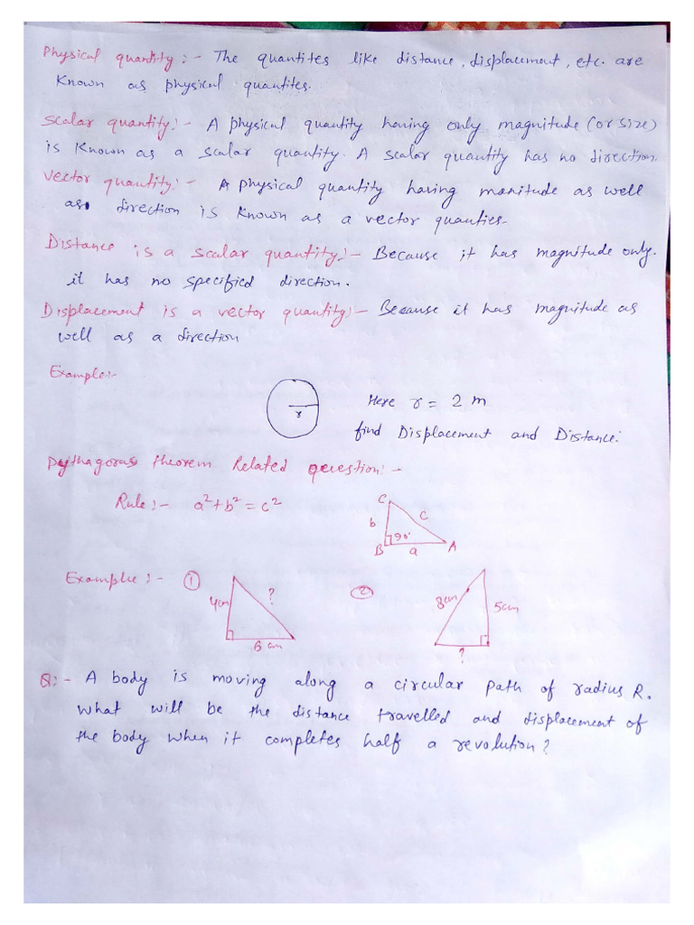 Vector and Scalar Quantity | PDF