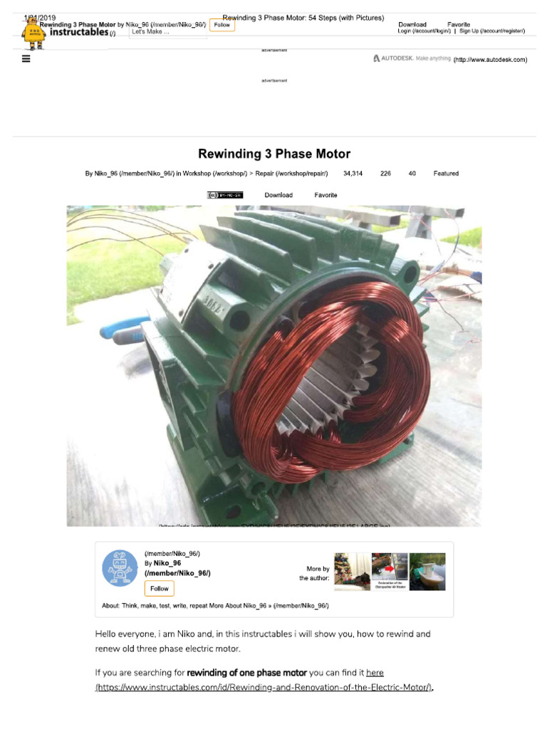 Rewinding 3-Phase Induction Motor | PDF