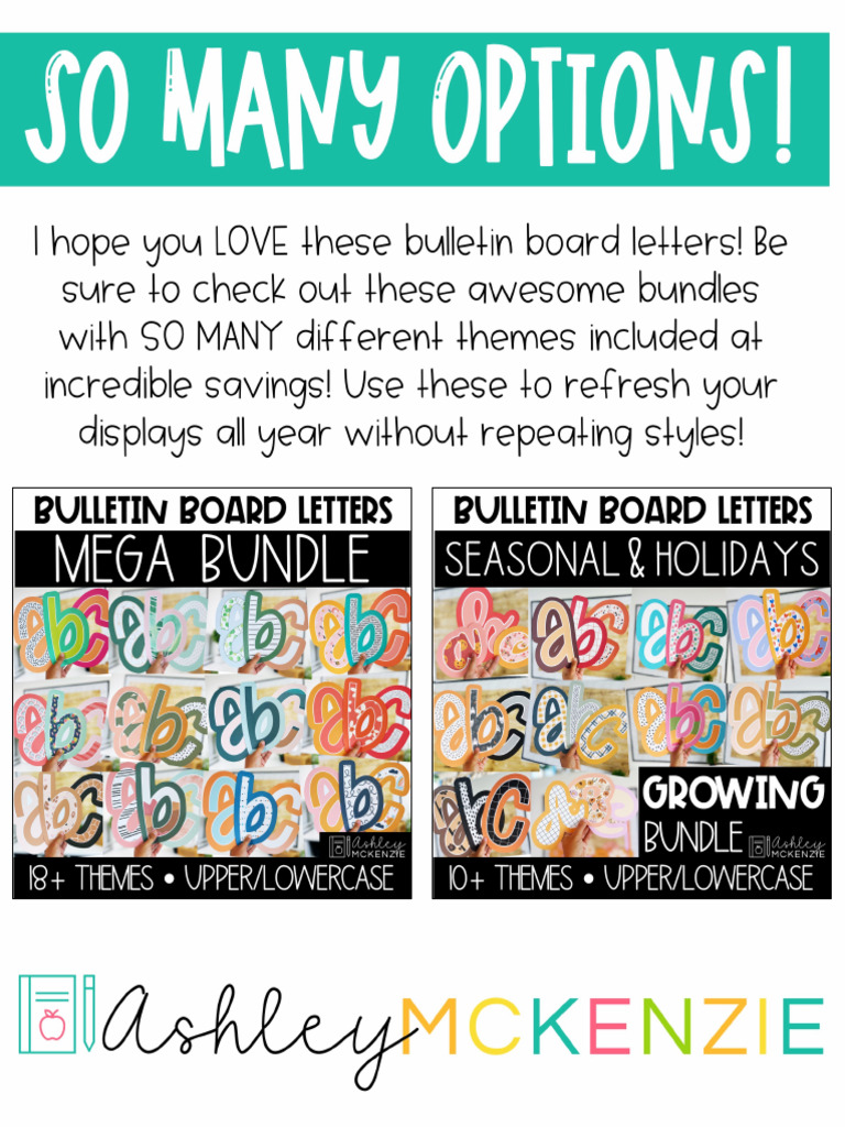A-Z Bulletin Board Letters TPT Freebie | PDF