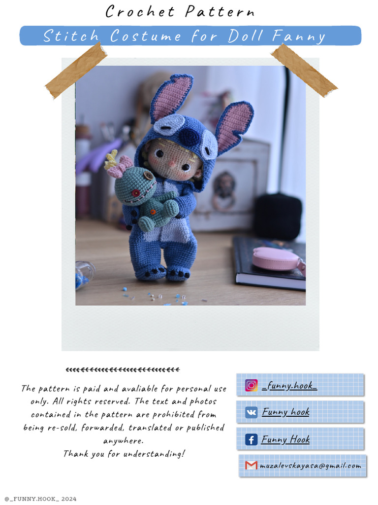 Stitch Costume (Doll Fanny) | PDF