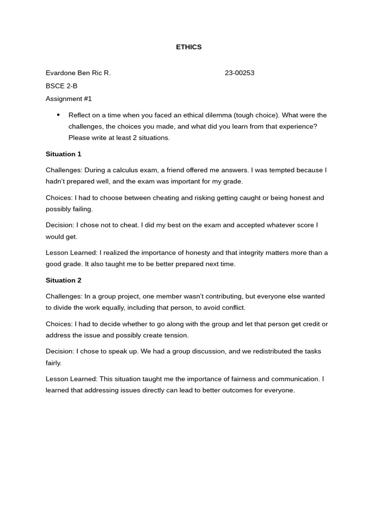 Ethics For Print | PDF