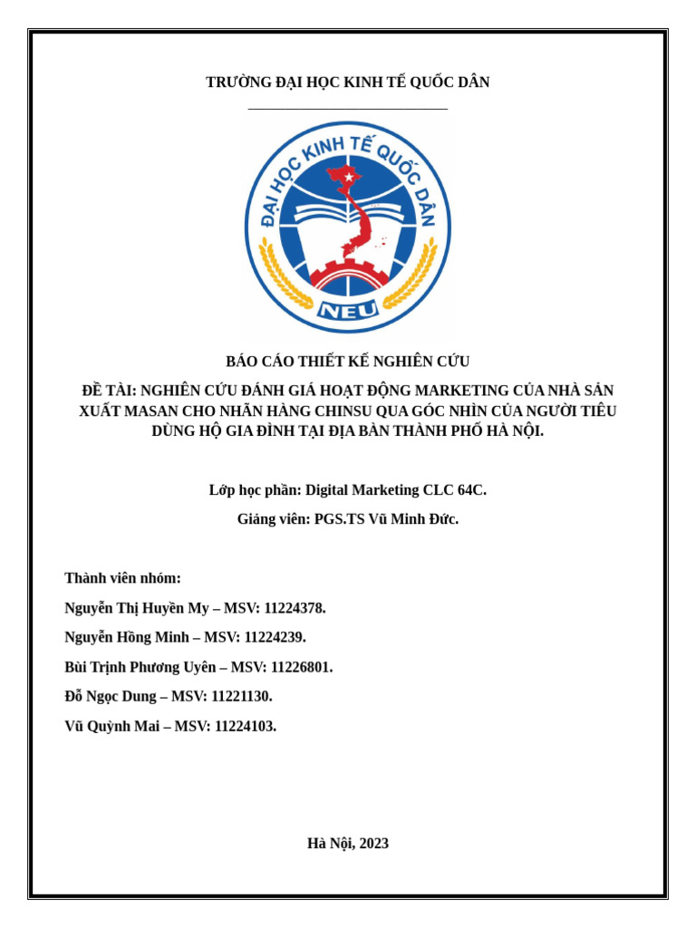 Nghiên C U MKT | PDF