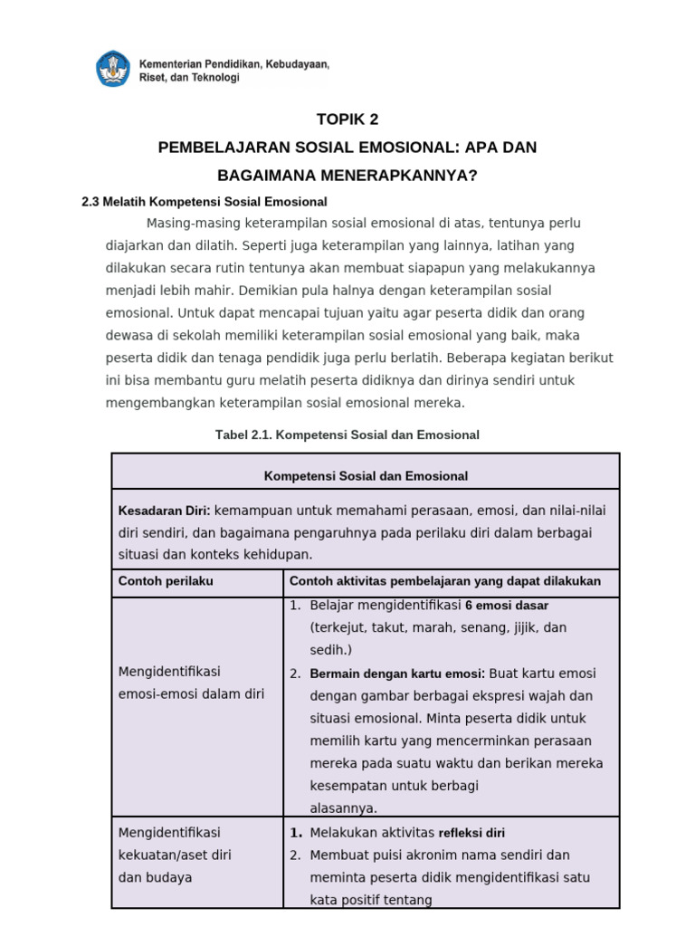 PSE - Topik 2 - Melatih KSE - Docx BACAAN 6 | PDF