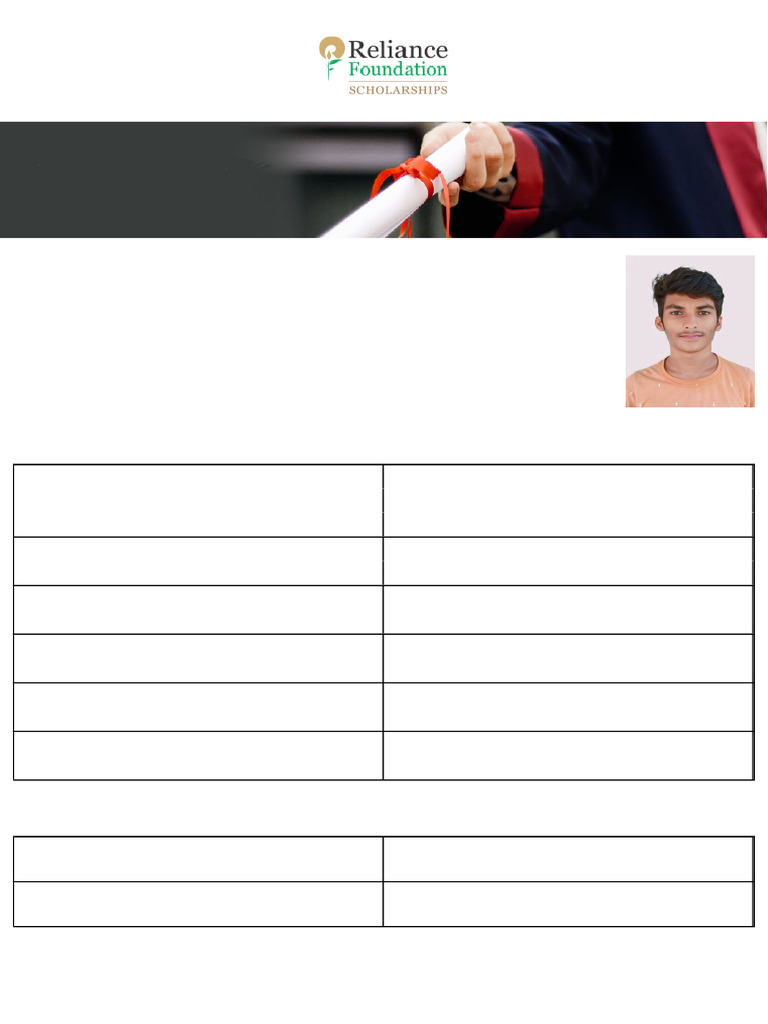 Reliance Scholarship Review - Application | PDF