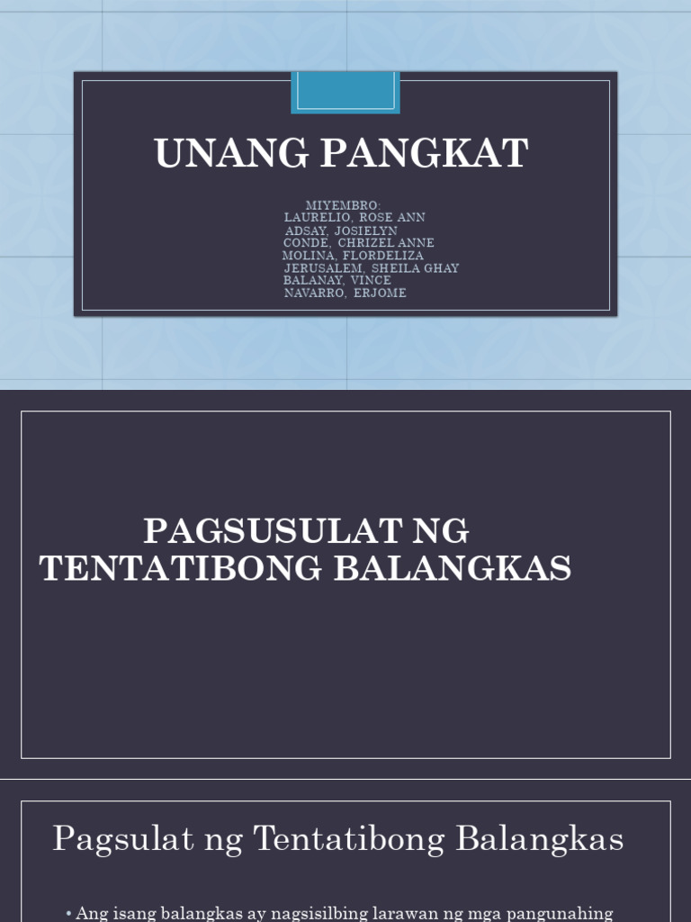 PAGSULAT NG TENTATIBONG BALANGKAS (1) | PDF PAGSULAT NG TENTATIBONG BALANGKAS (1) | PDF