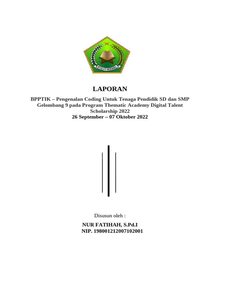 Laporan Kegiatan Diklat Coding | PDF