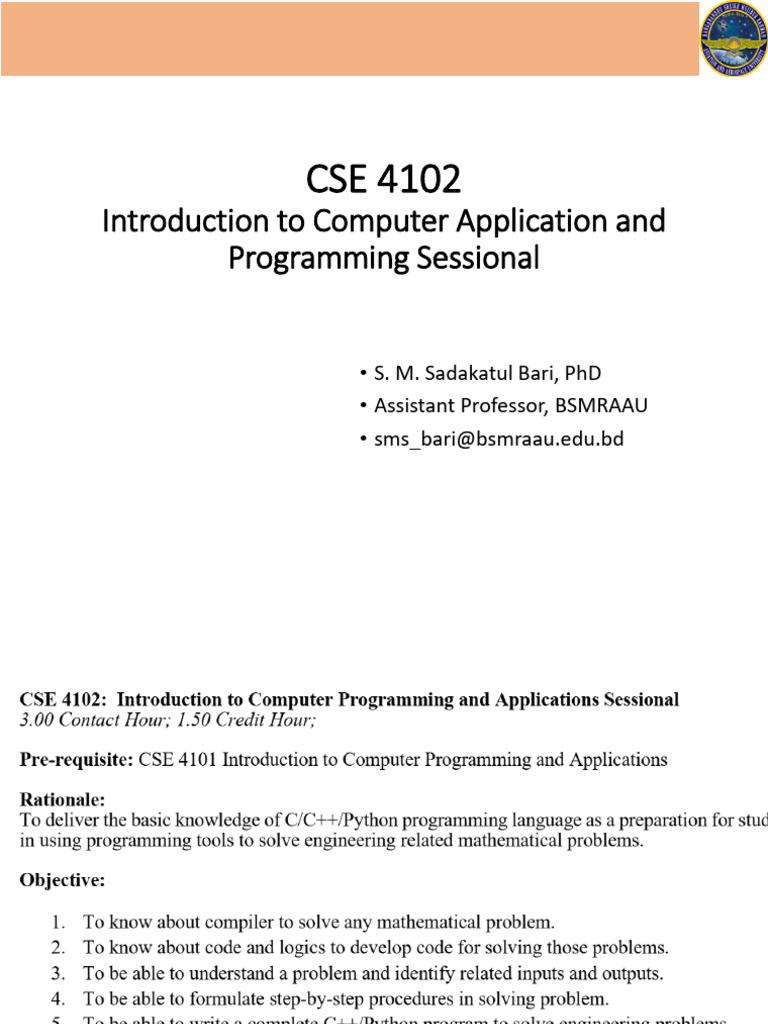 Sessional-Week-1 - CSE 4102 | PDF