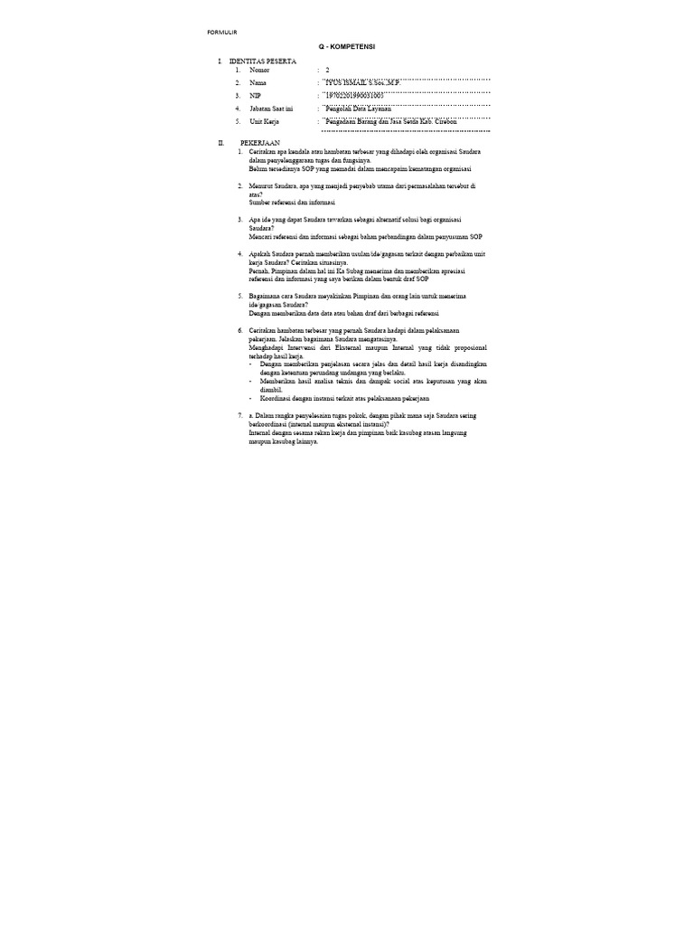 form-Q-kompetensi | PDF