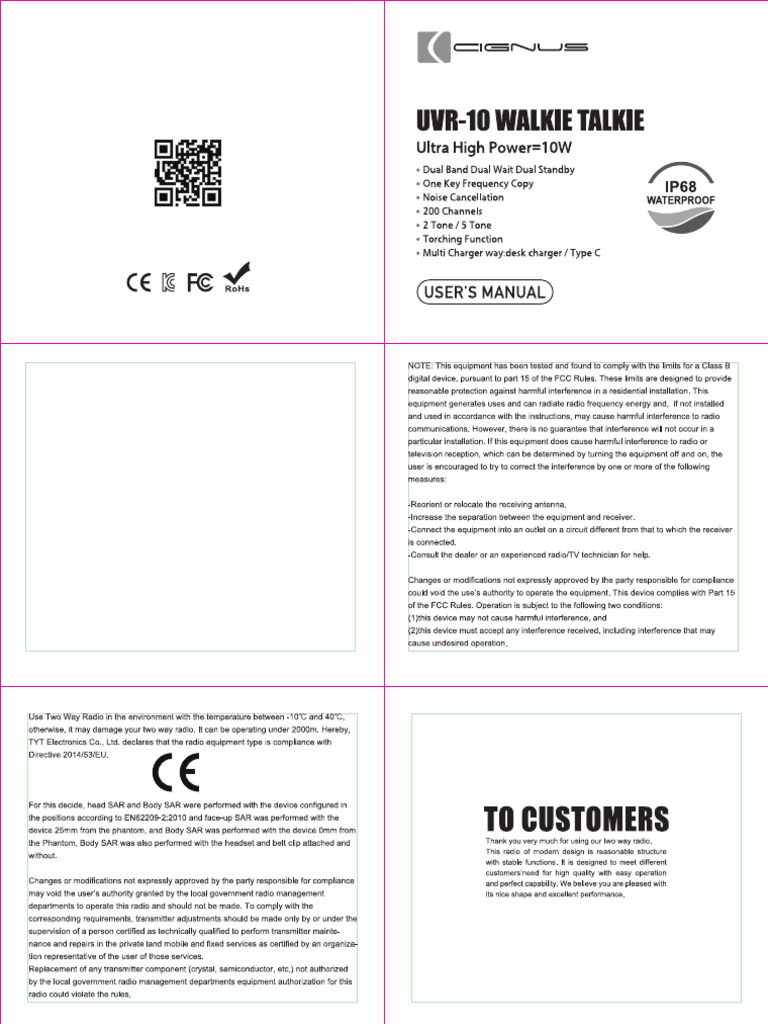 Cignus_UVR-10 MANUAL | PDF