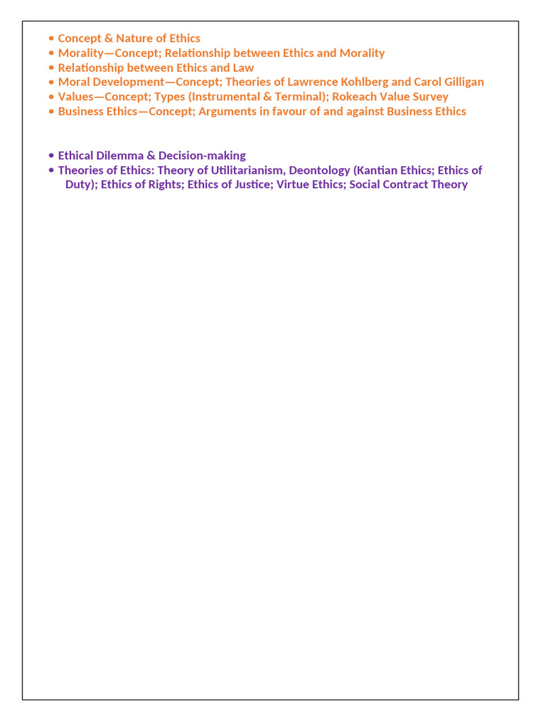 Ethics & CSR Notes | PDF