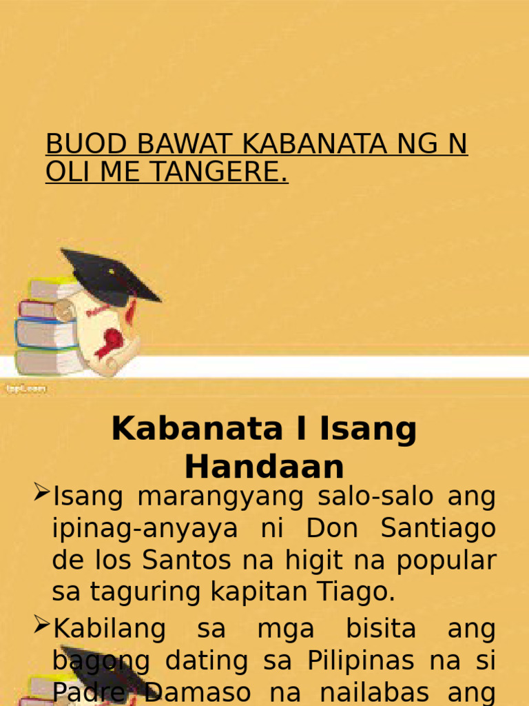 Noli Me Tangere Buod Kab 1 64 PWRPT | PDF