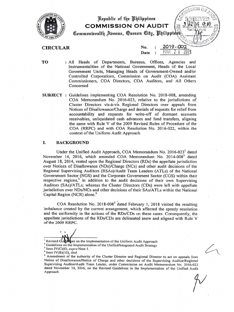 COA - C2019-002 Jurisdictions Appeals On ND, Relief of Accountability ...