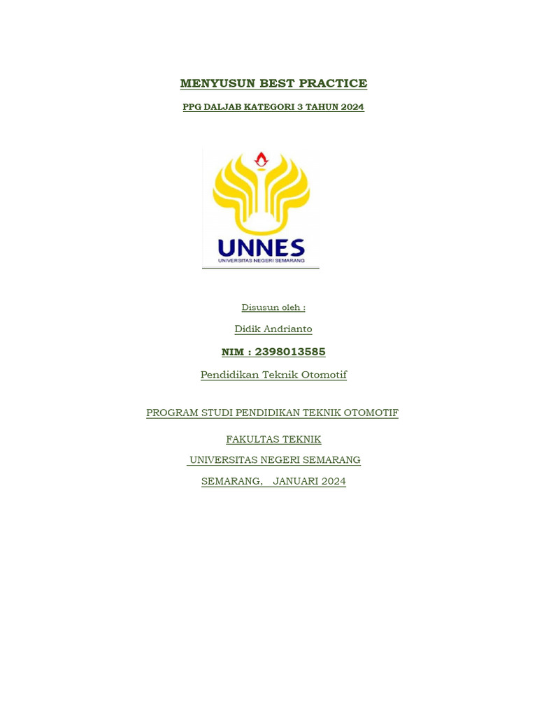 LK. 3.1 Penyusunan Hasil Best Practice Didik Andrianto PPL 2 | PDF