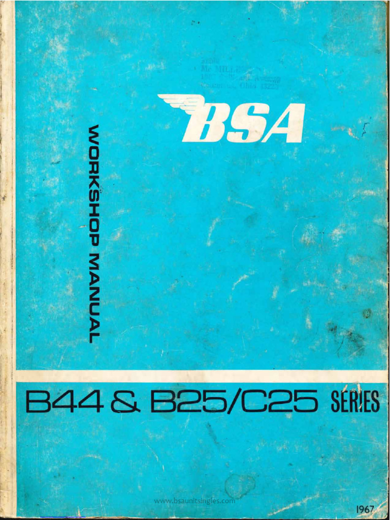 BSA 844 VICTOR Workshop Manual | PDF