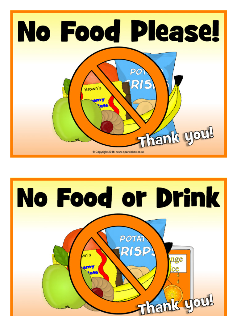 Food Free Zone Poster | PDF | Foreign Language Studies
