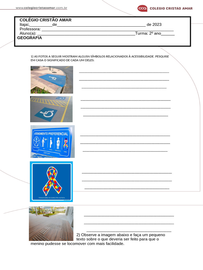 ATIVIDADE ACESSIBILIDADE | PDF