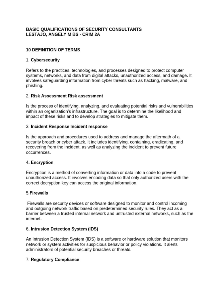 Basic Qualifications of Security Measurements | PDF