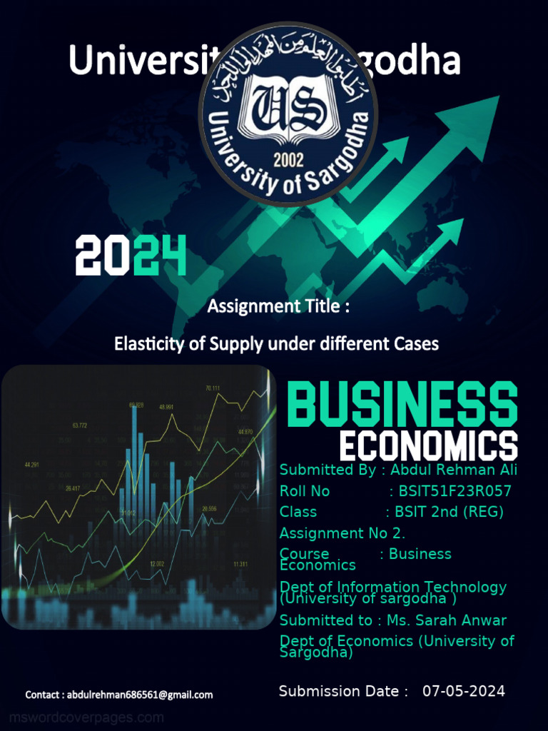 Economics Project Front Page Design 2 | PDF